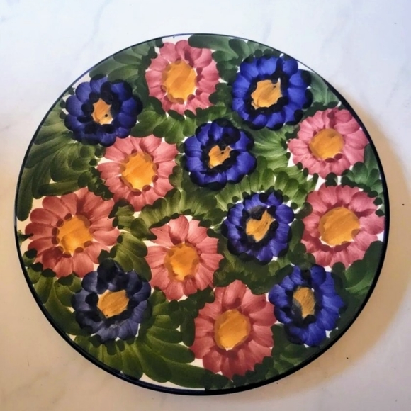 Manises | Wall Decor | Manises Signed Decorative Plate Porcelain Enamel ...